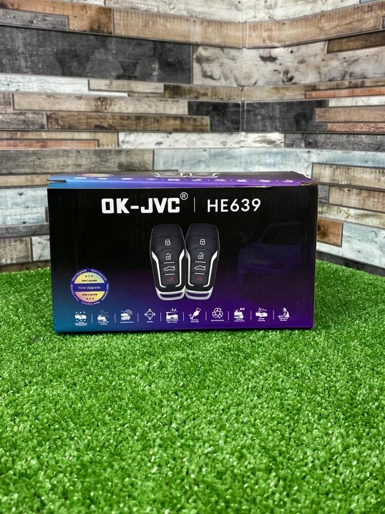 Автомобильная сигнализация (односторонняя связь) OK-JVC HE-639, 2 ключа.