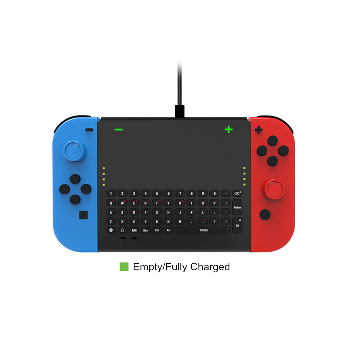 Беспроводная игровая клавиатура DOBE 2.4G для игровой консоли N-Switch Joy-Con, черная