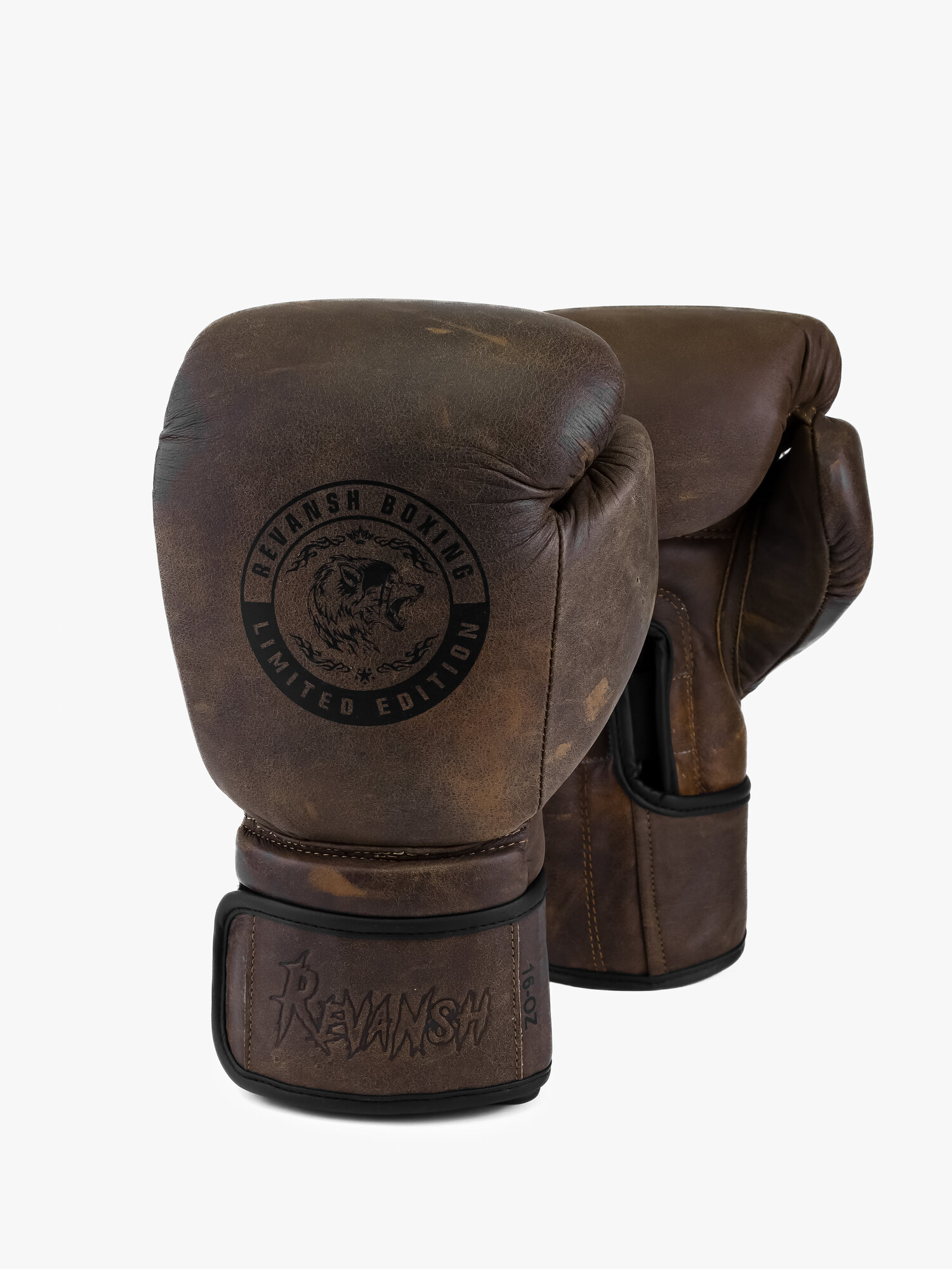 Перчатки из натуральной кожи с печатью, REVANSH RETRO BLACK, арт. RG-RETROBLACK-L14