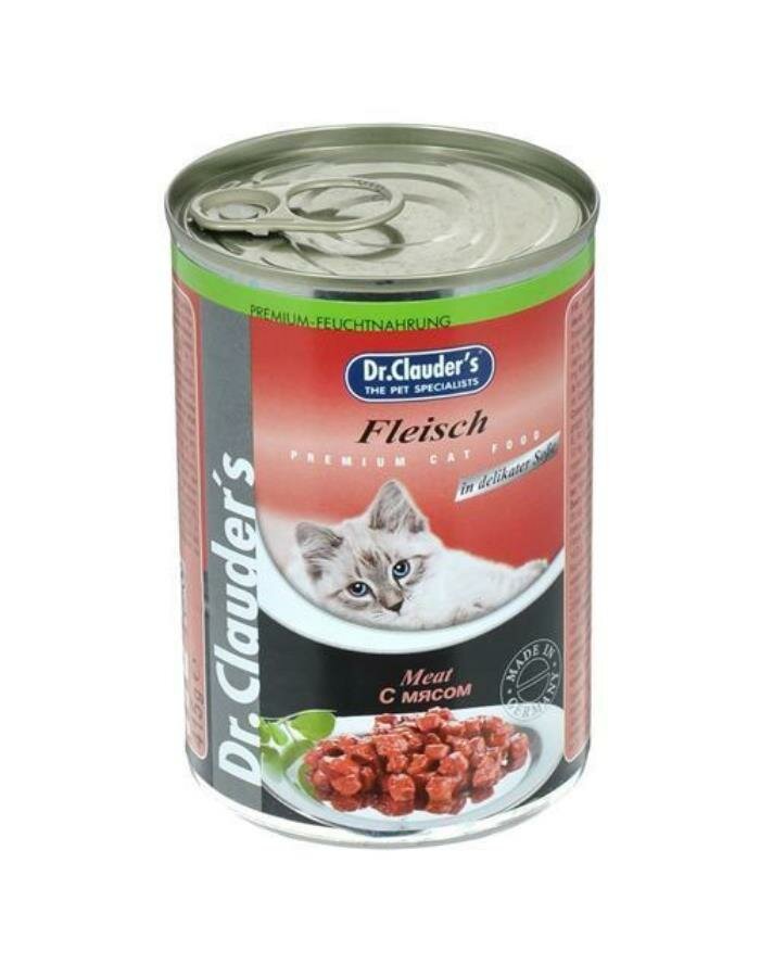 Dr. Clauder`s консервы для кошек мясо 12х415г