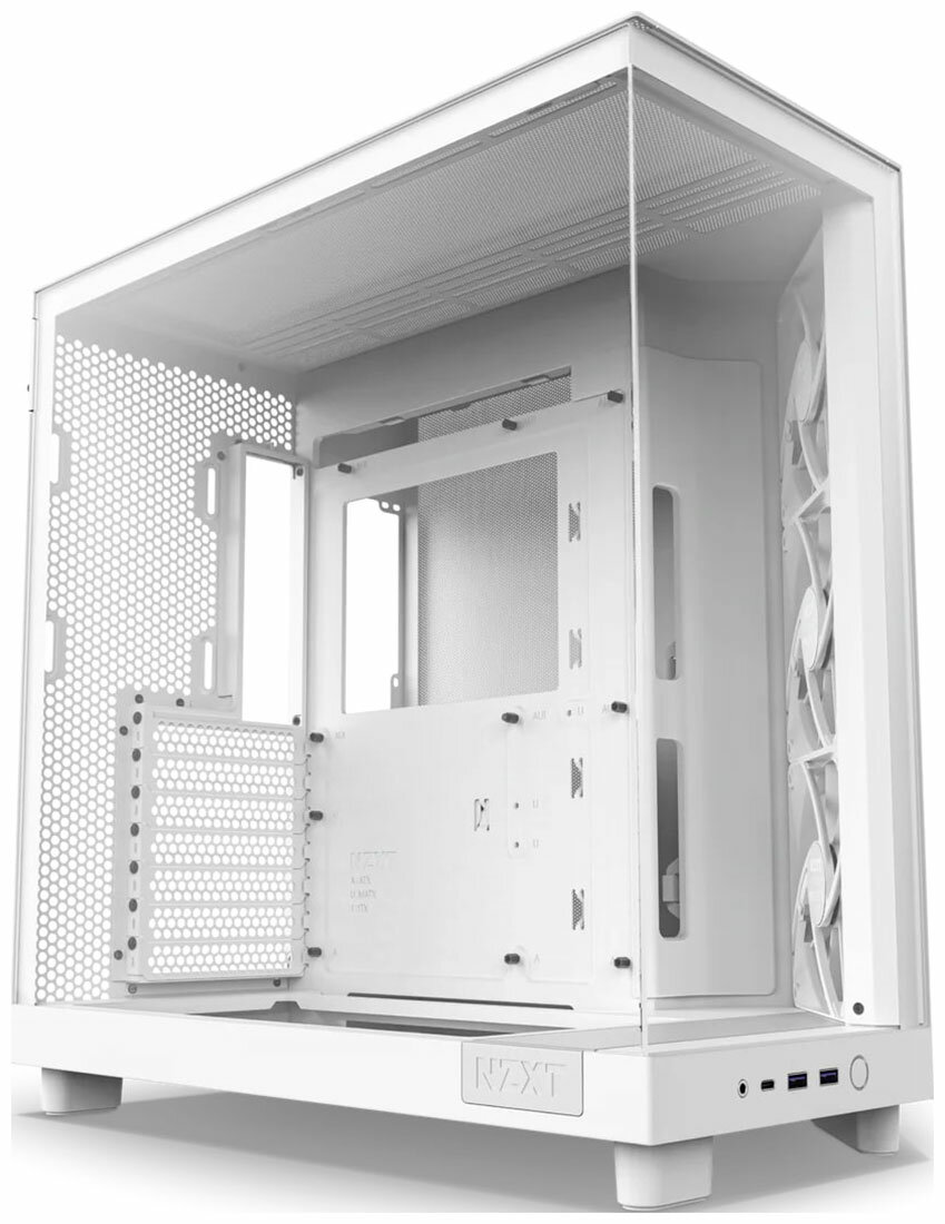 Компьютерный корпус NZXT H6 Flow White (CC-H61FW-01)