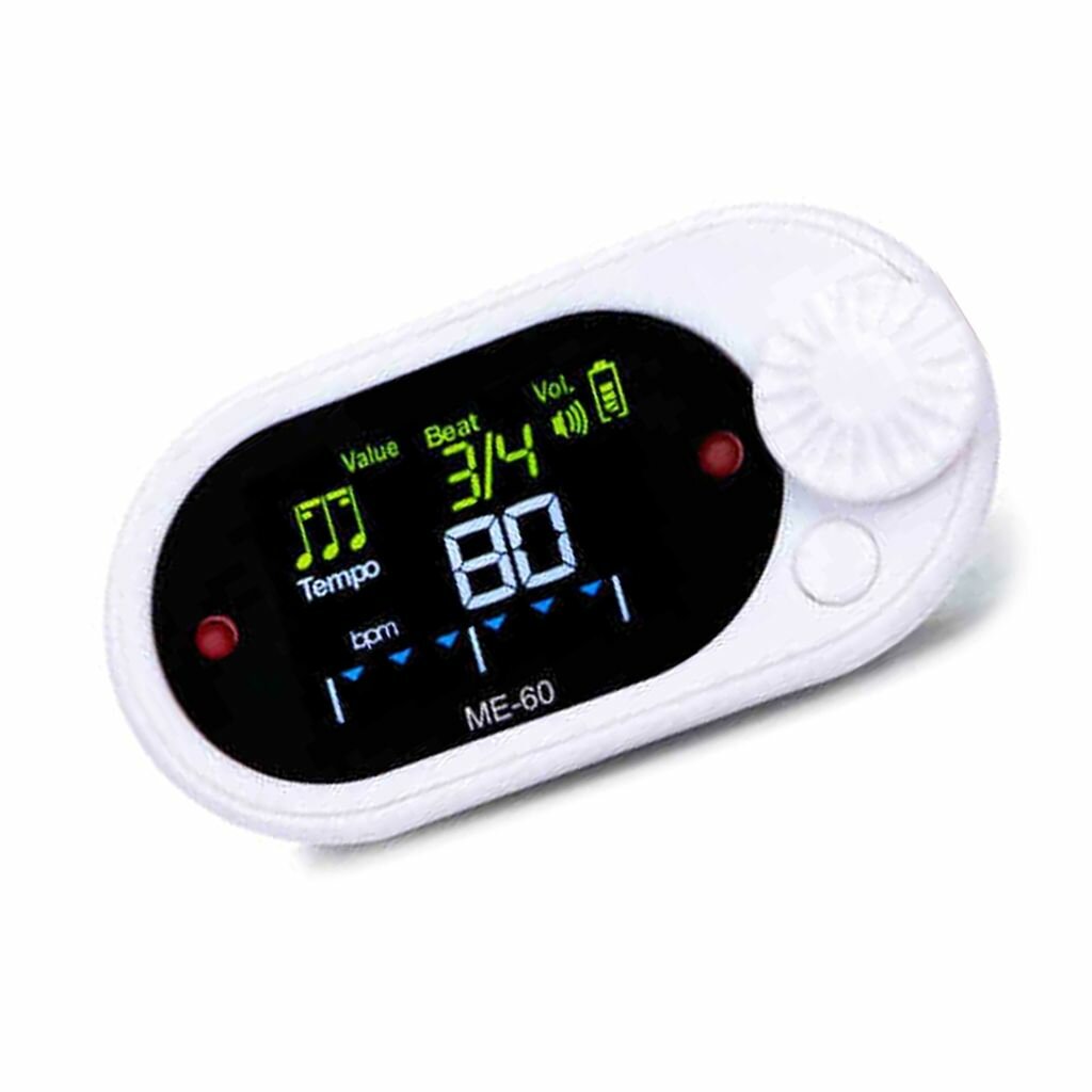 Многофункциональный метроном Эффективный инструмент для музыкальной практики Вибрационный тихий метроном, Белый