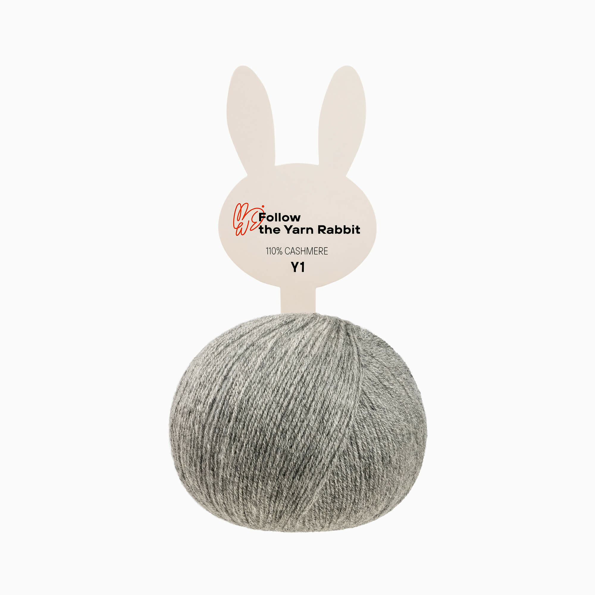Кашемир 100% Y1 Elegance Grey 210 м / 50 гр FOLLOW THE YARN RABBIT