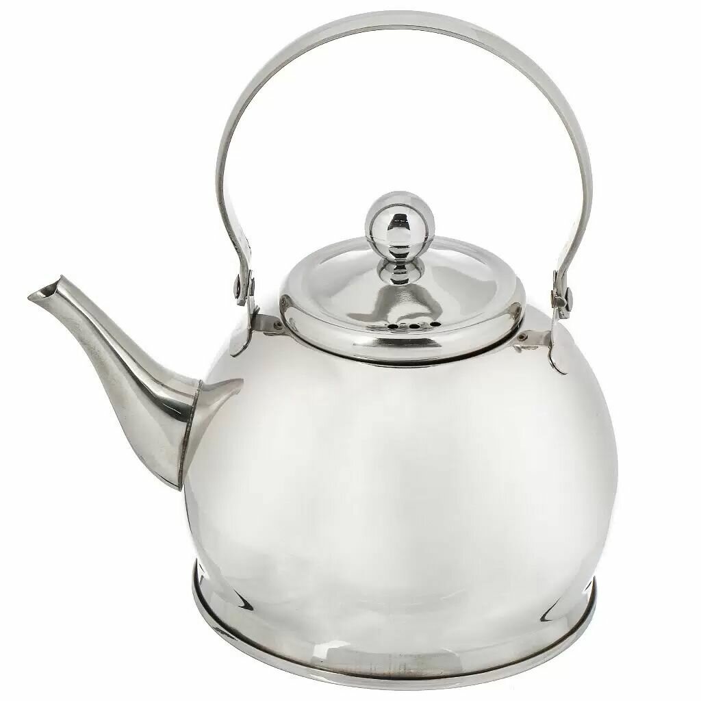 Чайник DANIKS из нержавеющей стали, 0,8 л, зеркальный, с ситечком, индукционный