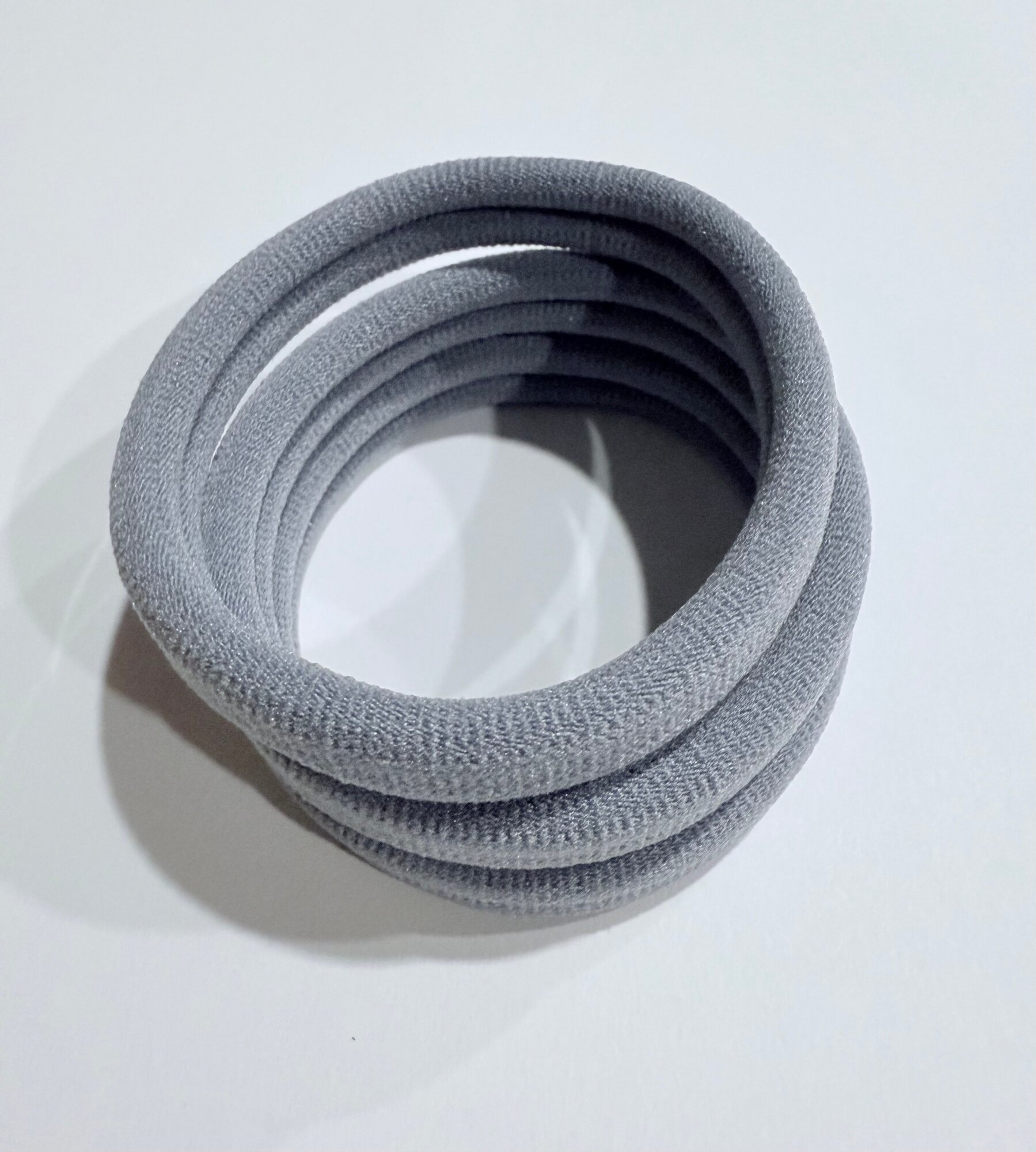 Резинки для волос серо-голубого цвета из премиальной итальянской микрофибры, набор 3 шт