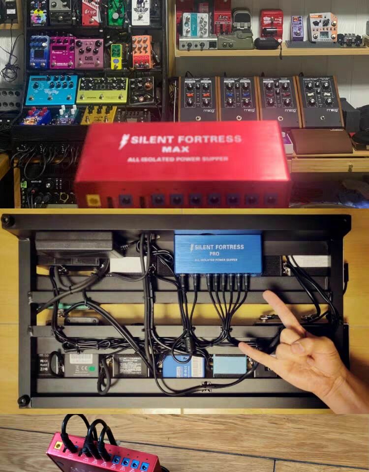 Silent fortress max Гитарный полностью независимый одноблочный источник питания с шумоподавлением, 8-канальный эффектор,