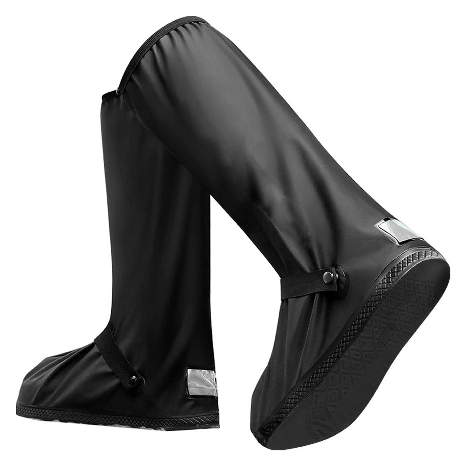 1 Pair Rain Shoe Covers PVC Foldable Water Resisting High Tube Boot for Cycling Skiing Fishing Climbing