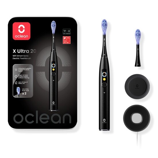 Зубная щётка электрическая Oclean X Ultra 20 Черный, 1 шт