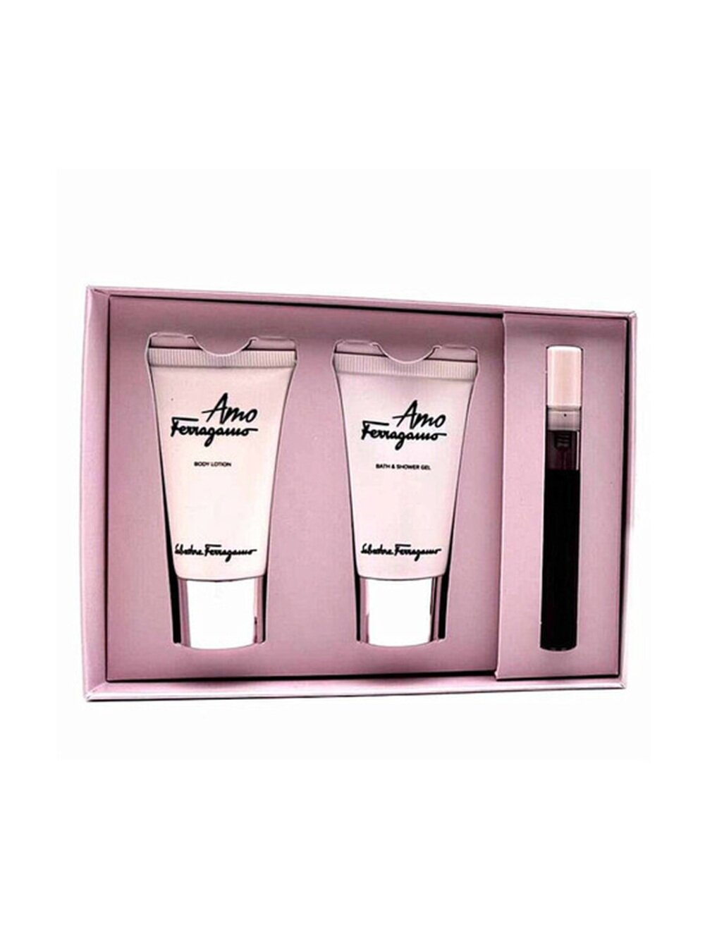 Парфюмерный набор женский SALVATORE FERRAGAMO Amo Ferragamo Парфюмерная вода 5 мл+бальзам/тела 30 мл+гель/душа 30 мл
