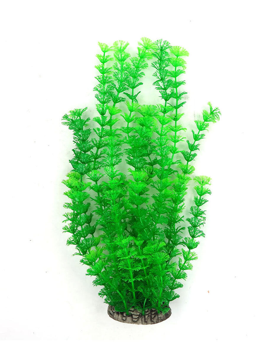 Растение искусственное Aquanimal для аквариума и террариума "Кабомба зеленая" 10x8x40 см