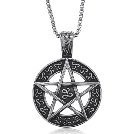 Амулет Амулетика ACN003 Пентаграмма на цепочке, d.3,5 см