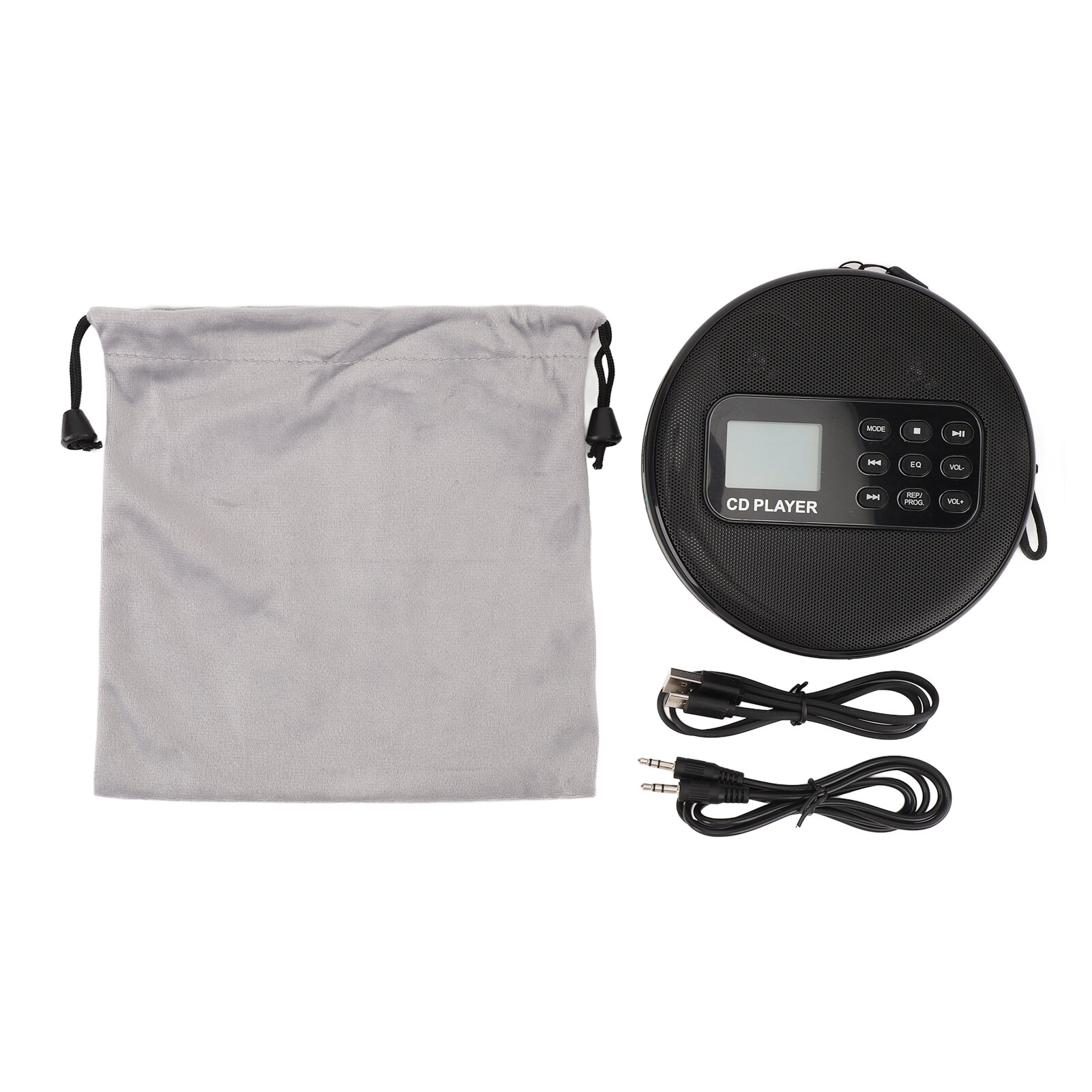 CD-плеер с воспроизведением MP3, ЖК-дисплеем, портативные двойные колонки для автомобиля и дома.