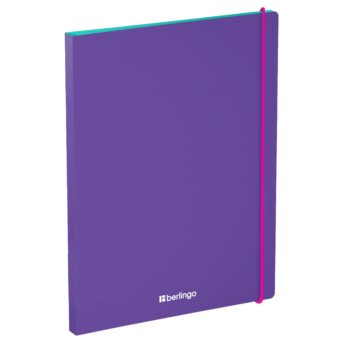 6 шт. Папка с зажимом Berlingo "Raze" А4, 17мм, 600мкм, фиолетовая, с внутр. карманом, софт-тач