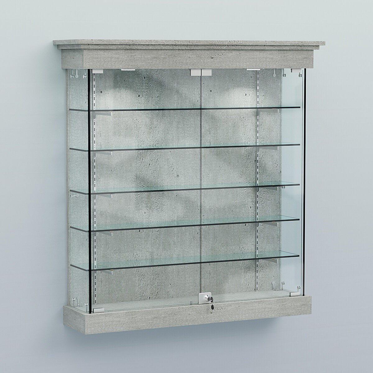 Витрина для музеев "Коллекция" настенная №2-5-РЕГ, Метрополитан Грей