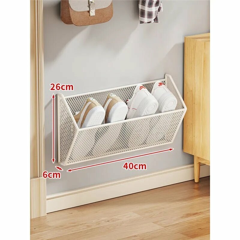 Обувница "YoungLife", металл, настенная, 40 см x 10 см x 26 см, белая