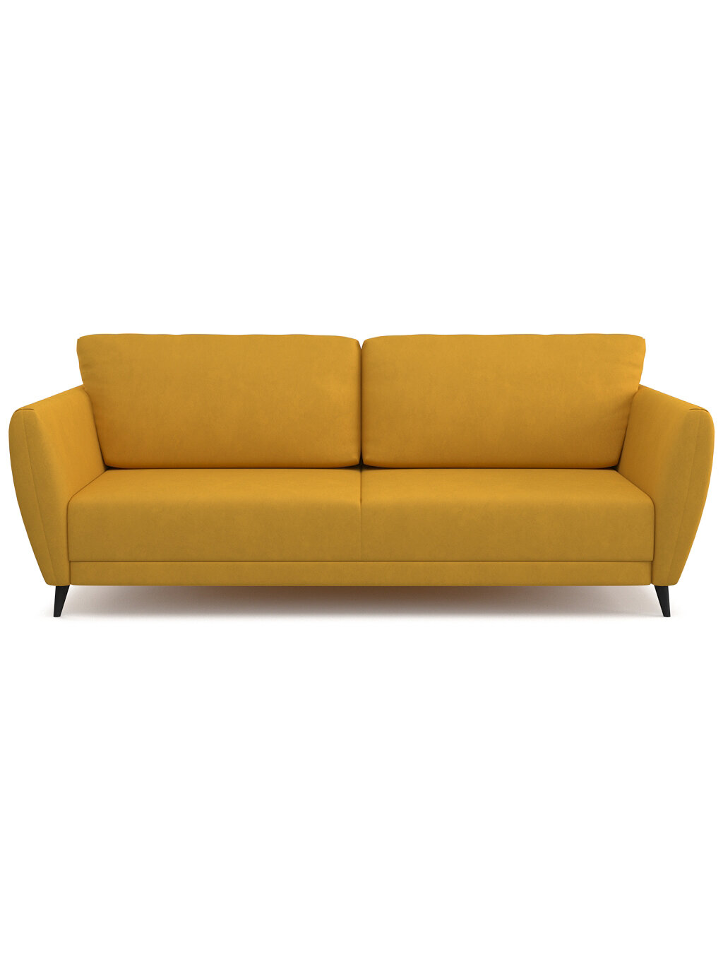 Диван-кровать раскладной PUSHE Фабьен СП, велюр желтый Formula 560
