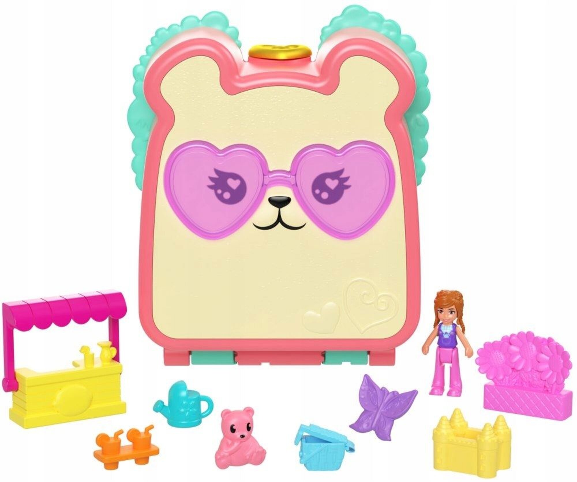 Фигурки Mattel Polly Pocket - Компактный набор закусок с куклой и аксессуарами - Полли Покет HRD70