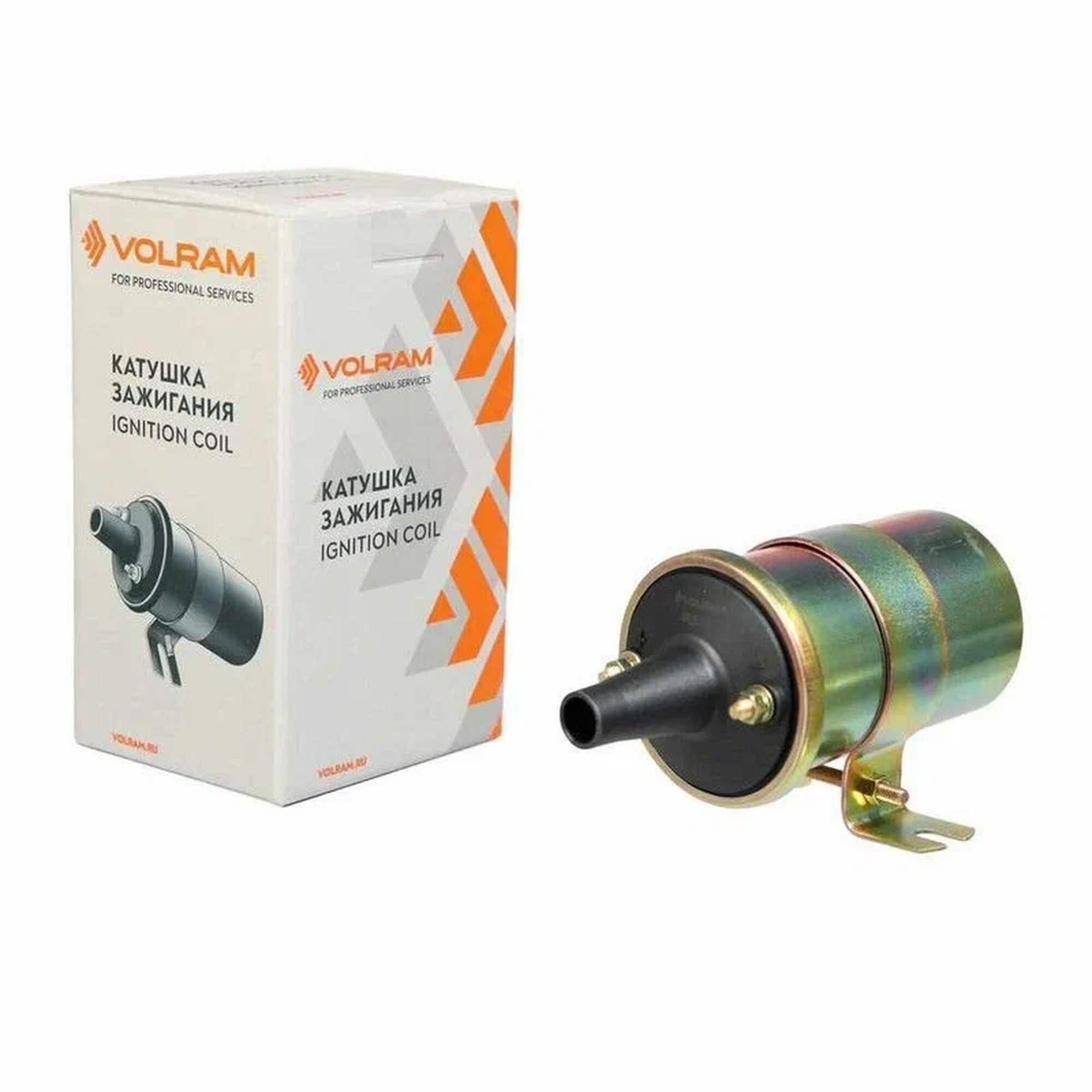 Катушка зажигания VOLRAM VR25117, для ГАЗ, УАЗ, металл, пластик, черная