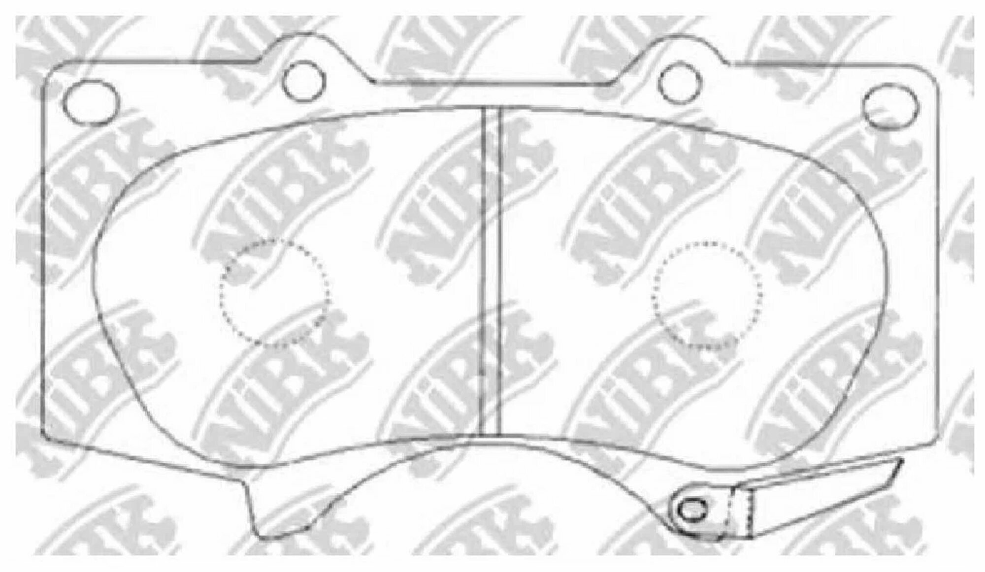 Колодки тормозные дисковые NIBK PN1482 для MITSUBISHI Pajero 4 (07-) TOYOTA Land Cruiser Prado (03-)