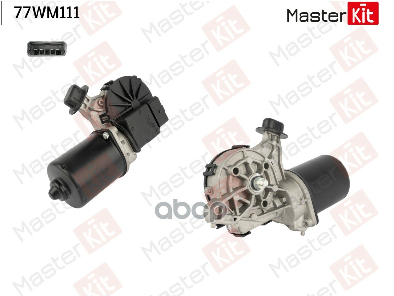 Мотор стеклоочистителя передний RENAULT MEGANE III (KZ0/1) 2008 - MASTERKIT 77WM111 MasterKit арт. 77WM111