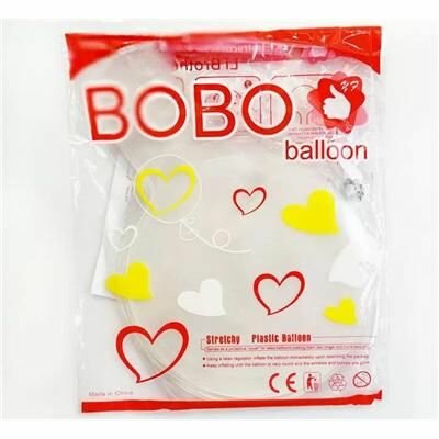 Воздушный шар КНР "Bubble Bobo Сфера", без рисунка, для подарков, прозрачный, 30 дюймов
