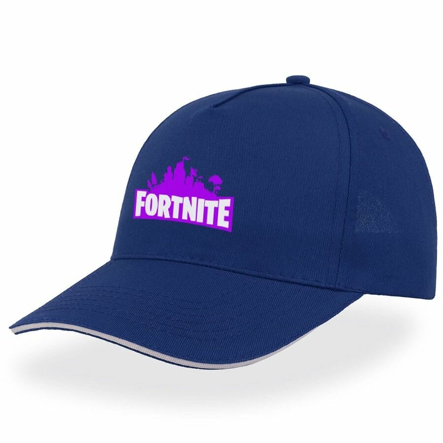 Кепка с логотипом Фортнайт (Fortnite Battle Royale) синяя №1