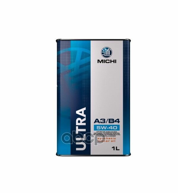 Масло Michi Ultra 5W-40 A3/B4 Синт. (1Л) Api Sn/Cf, Acea A3/B4, Vw 502 00/505 00, Rn 0710/0700, Opel MICHI арт. 4637219