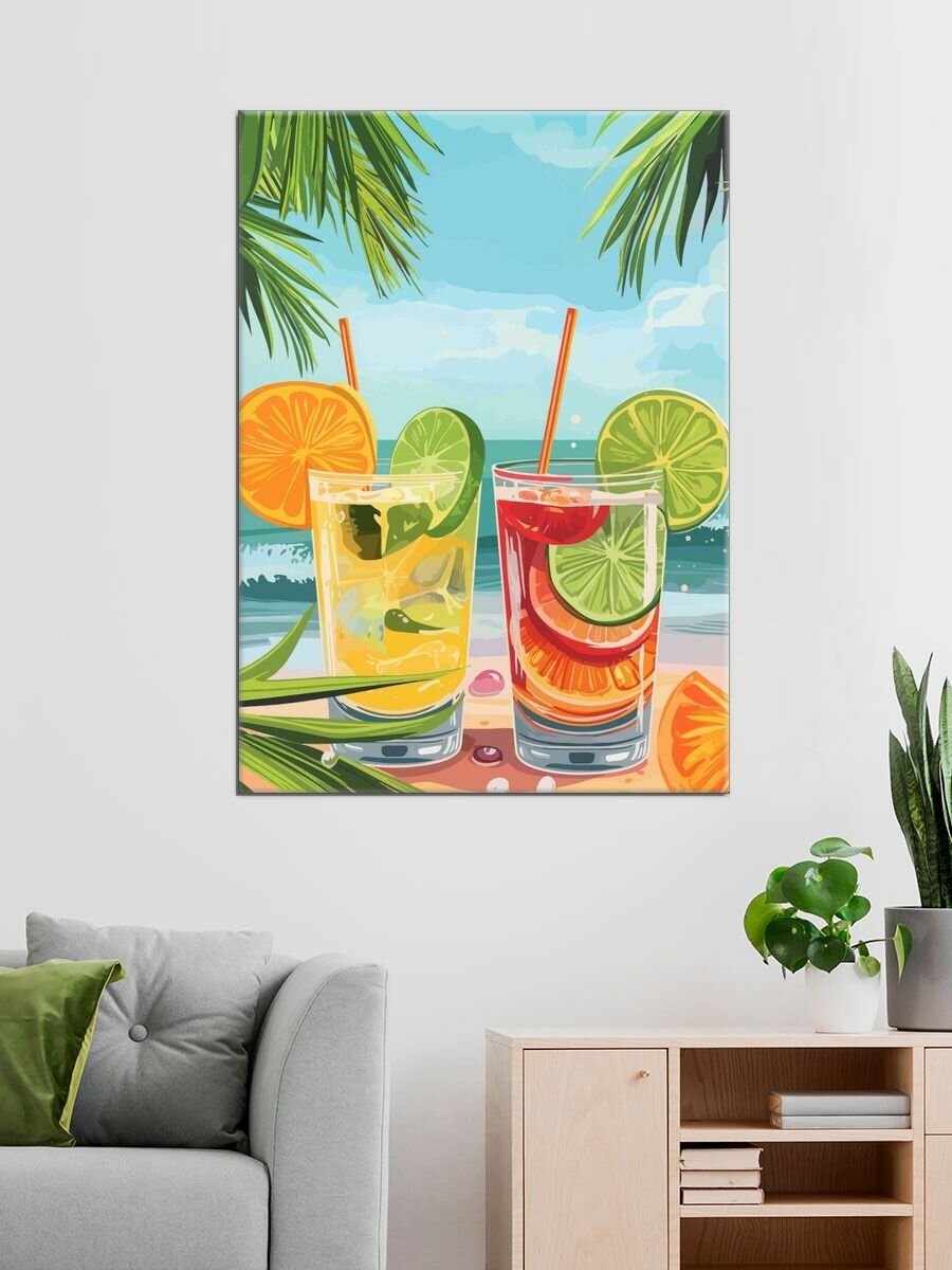 Картина на стену "Море зарисовки", 50х70 см