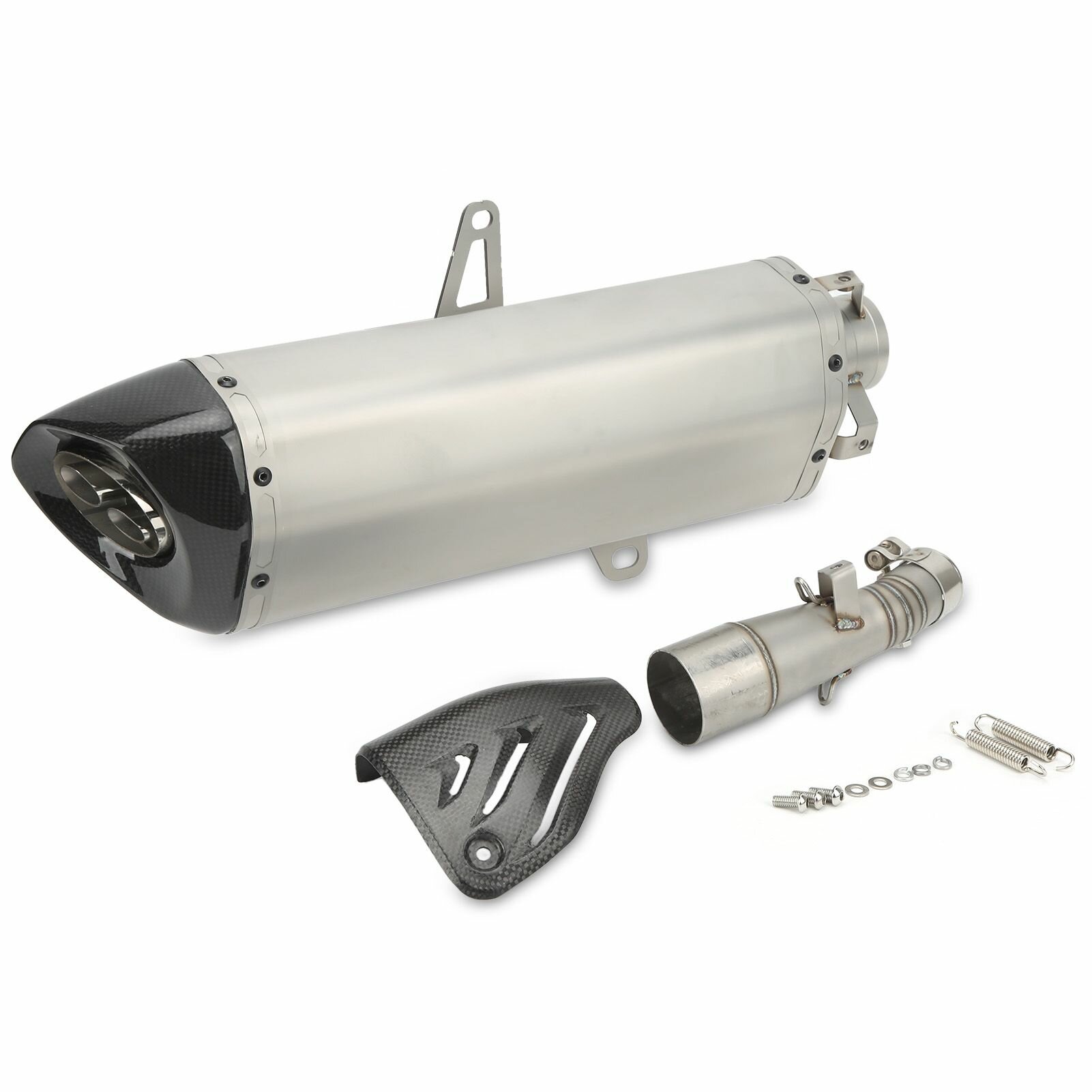 Задний глушитель с углеродным экраном для Italjet Dragster 125/200 (титан)