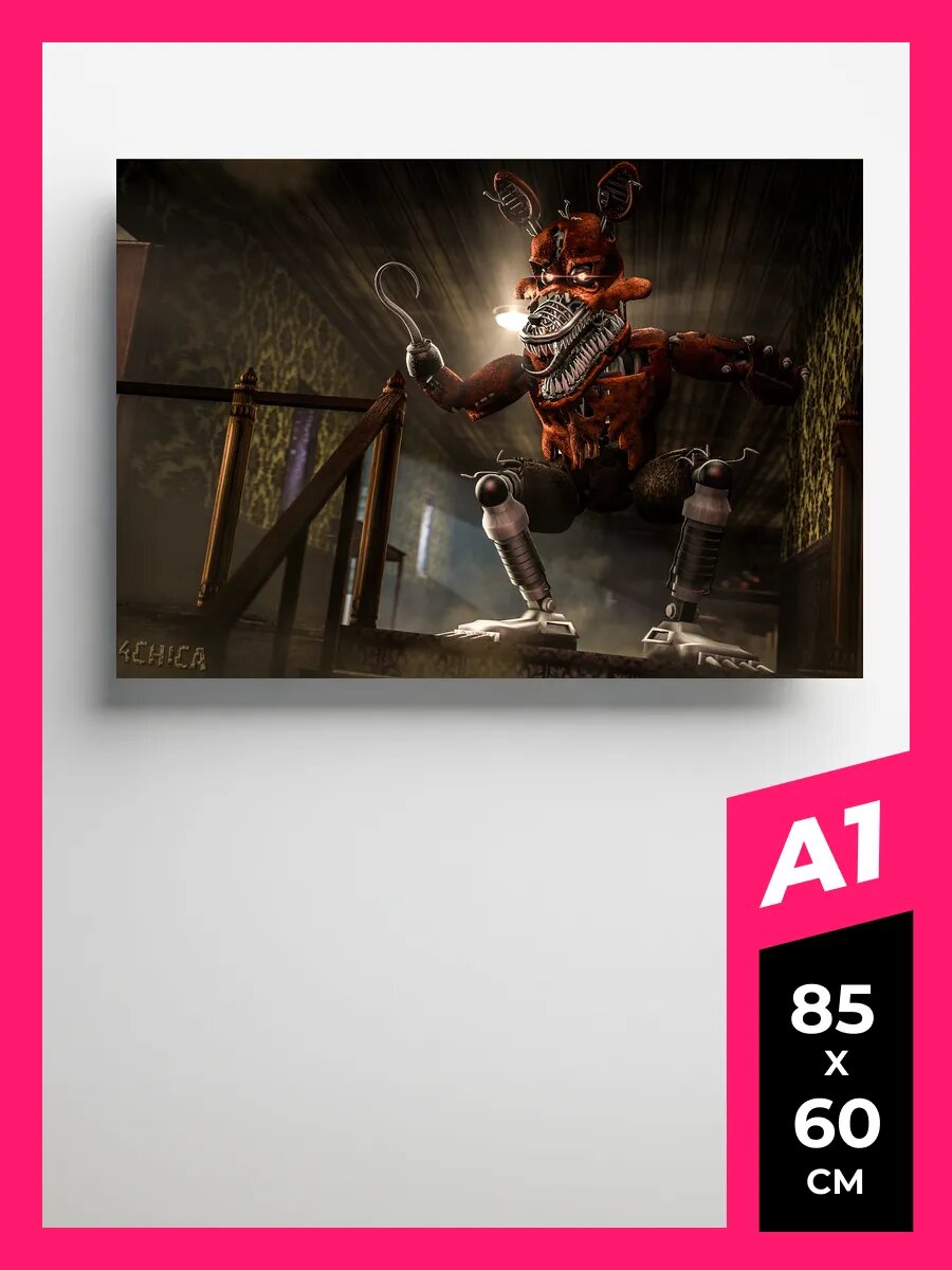 Постеры фнаф и плакаты FNAF Five Nights at Freddy’s 136, матовая фотобумага премиум качества