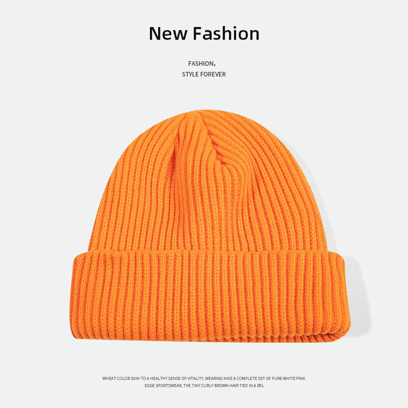 Шапка из толстой шерсти с большой окружностью головы и маленьким лицом, однотонная, для мужчин и женщин на осень и зиму, теплая и морозоустойчивая шапка для женщин.