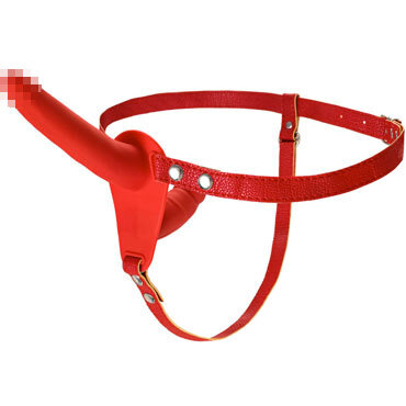 Toyfa Black&Red Double Strap-On, красный Страпон на креплении со вставкой