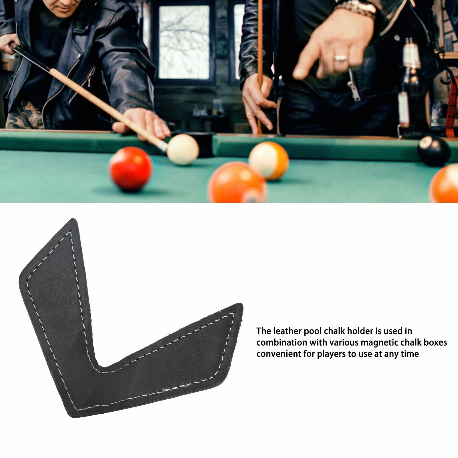 Держатель для мела для бильярда, кожаный магнитный держатель для мела для бассейна, аксессуары для бильярда