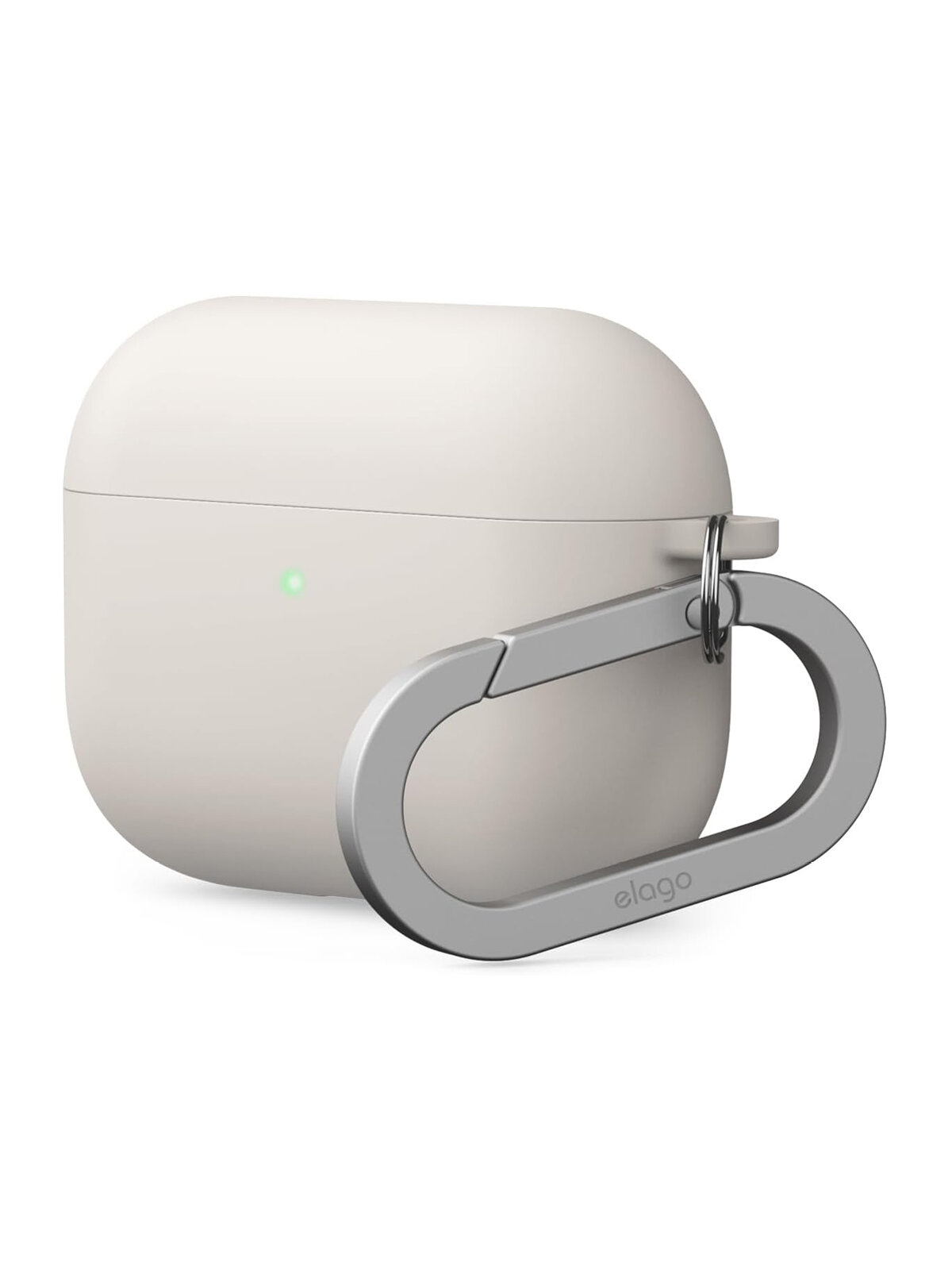 Чехол Elago для Airpods Pro 3, Liquid Hybrid case тонкий силиконовый с карабином, с покрытием Soft touch, серый