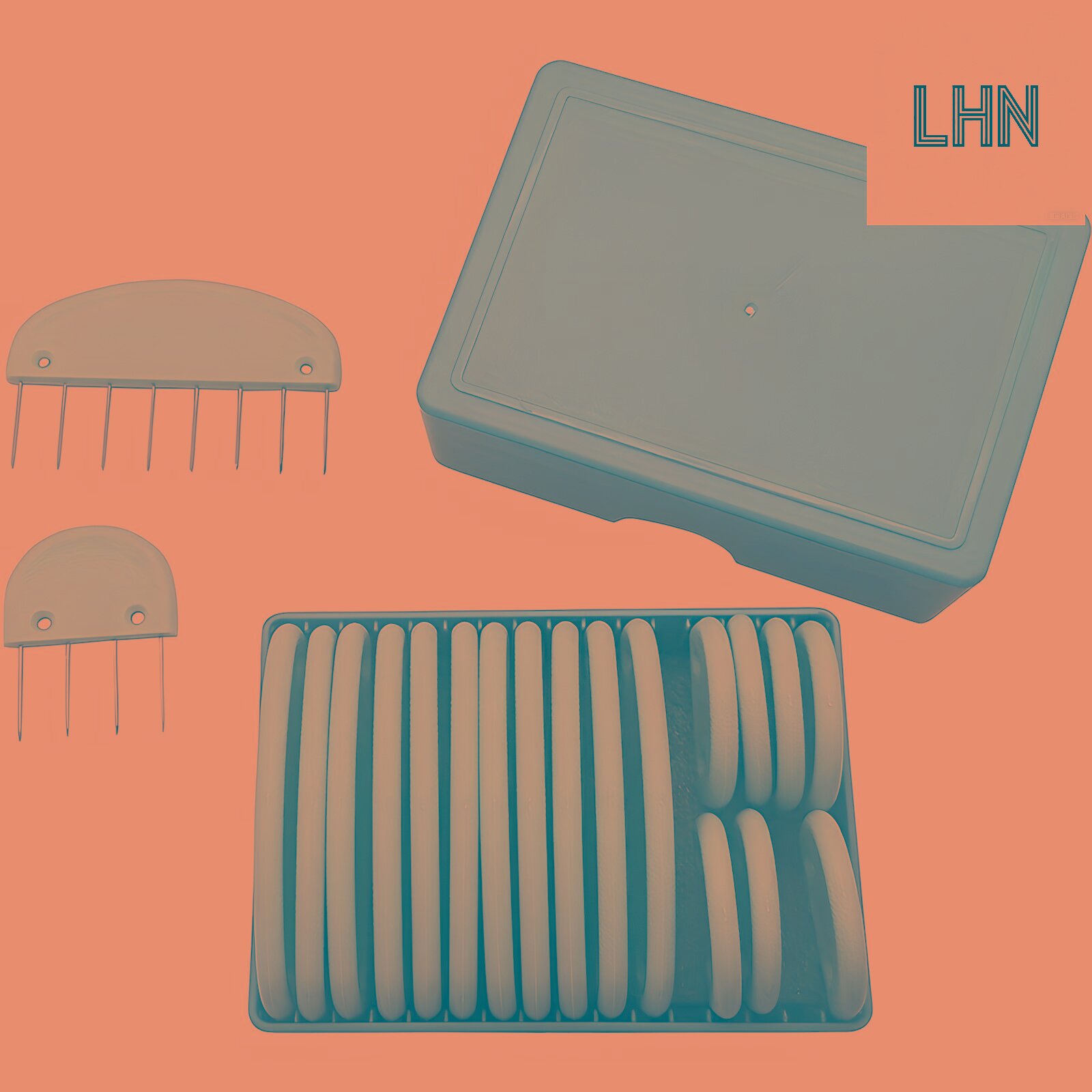 Иглы фиксаторы для блокировки вязанных изделий, 20 штук, светло-фиолетовые