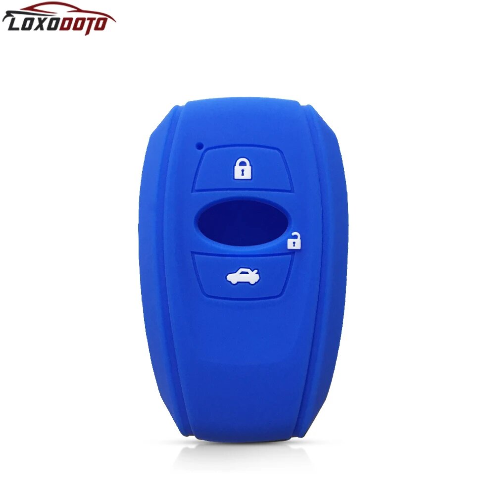 Силиконовый чехол для ключей от машины чехол для ключа с дистанционным управлением для Subaru blue