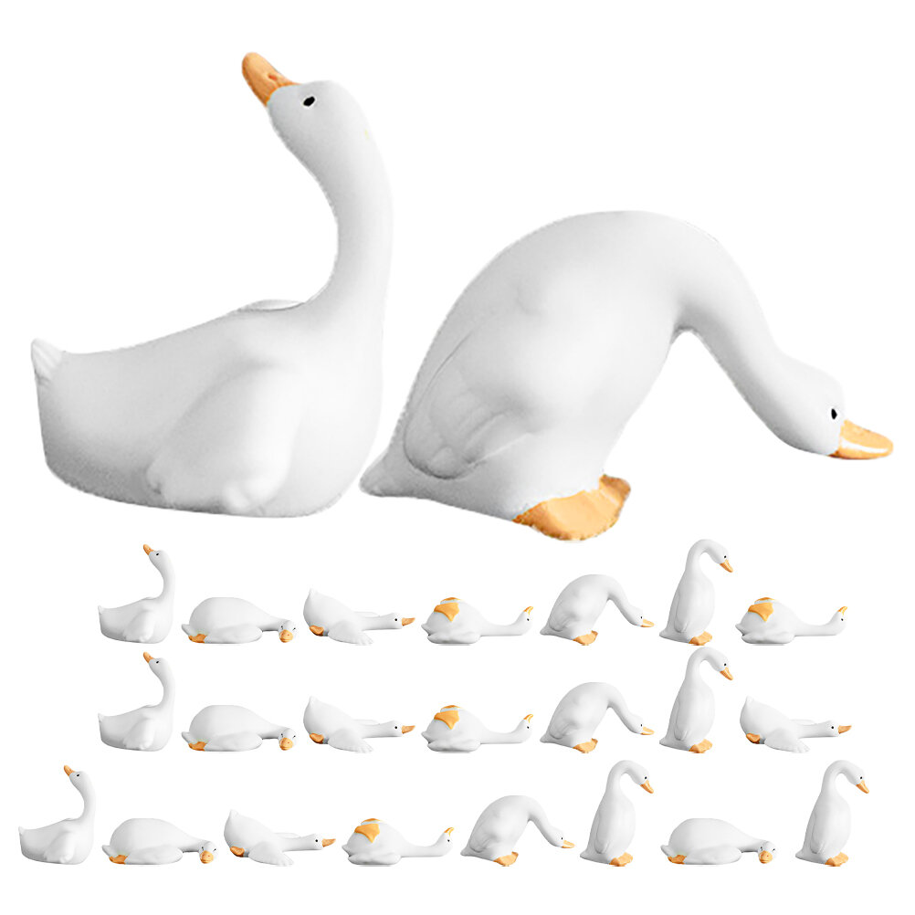 Миниатюрные Фигурки Гусей, Из Резины, Для Декора Микрофлоры, 24 Штуки
