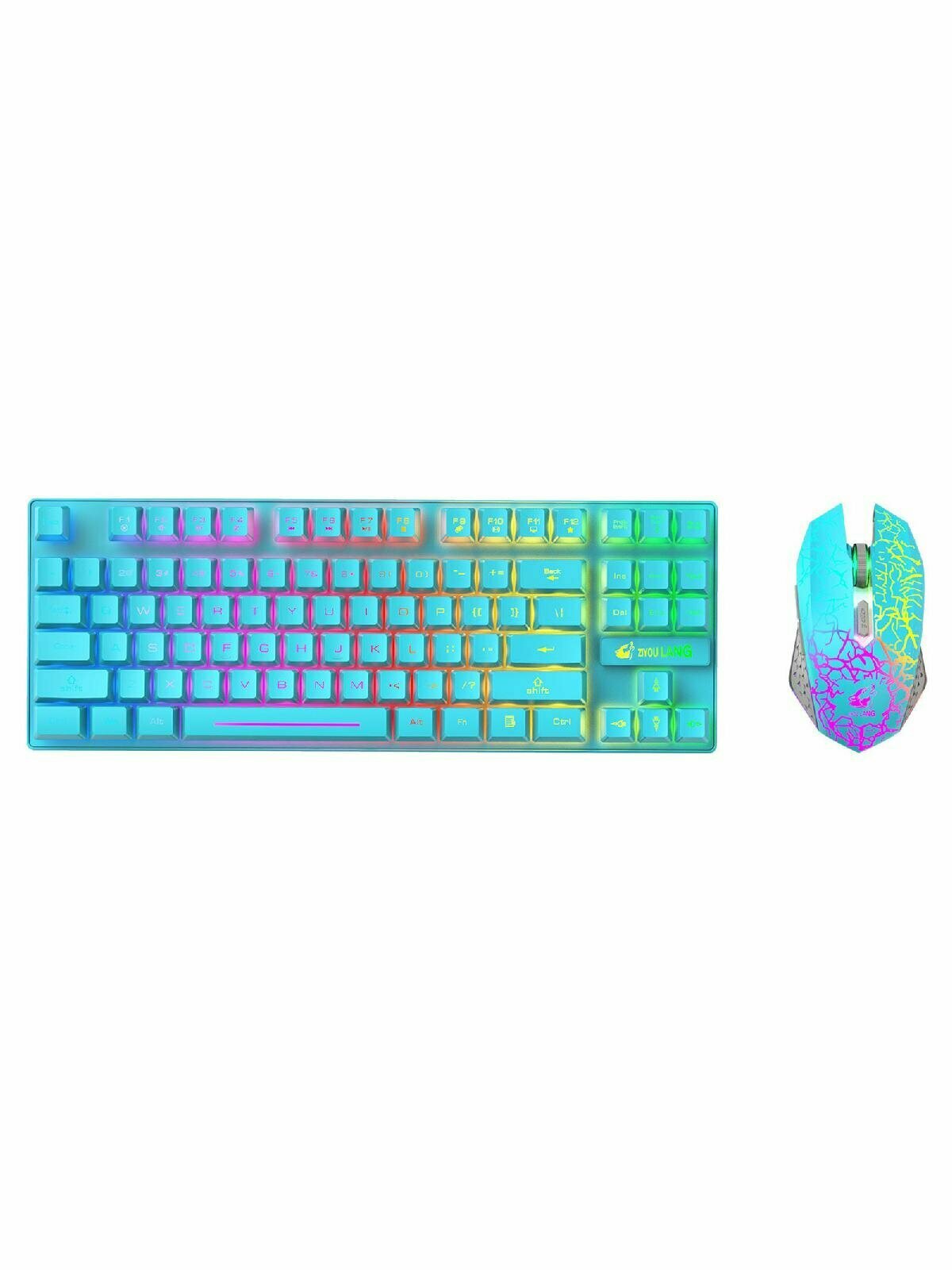 USB Backlit Keyboard and Mouse Gamer Kit 2.4G Wireless Charging Mechanical Keyboard Large Battery Capacity Laptop Parts