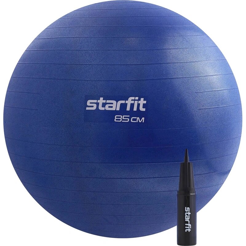 Фитбол STARFIT GB-109 85см,500гр, антивзрыв, с руч. насосом, т.-син, УТ-00020234