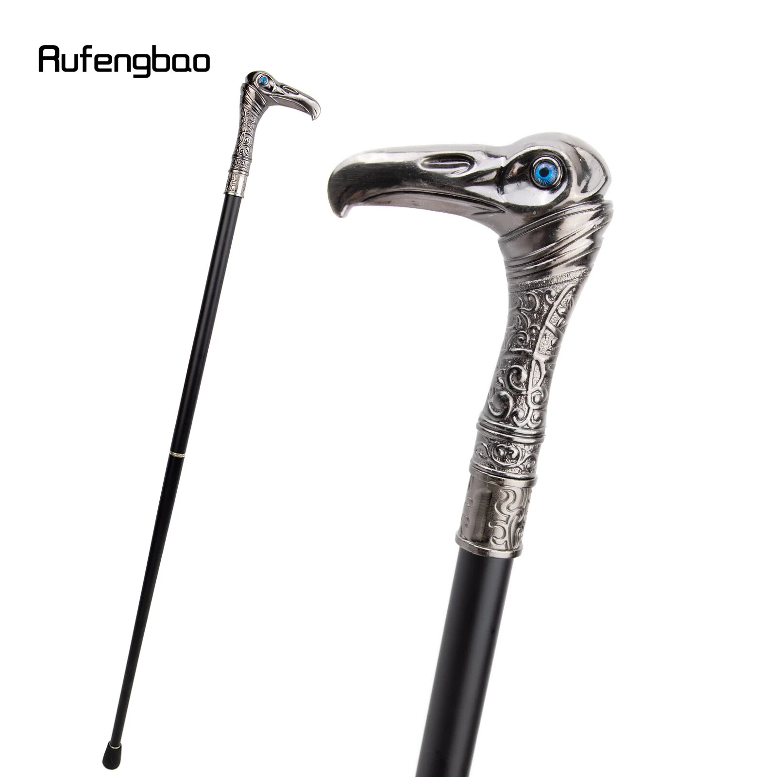 Декоративная трость с головой орла, маленький диаметр, элегантная модная трость для косплея, винтажная трость из сплава Crosier, 93 см
