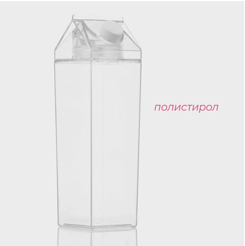 Кувшин с крышкой для напитков, сока, молока 1л Доляна, полистирол