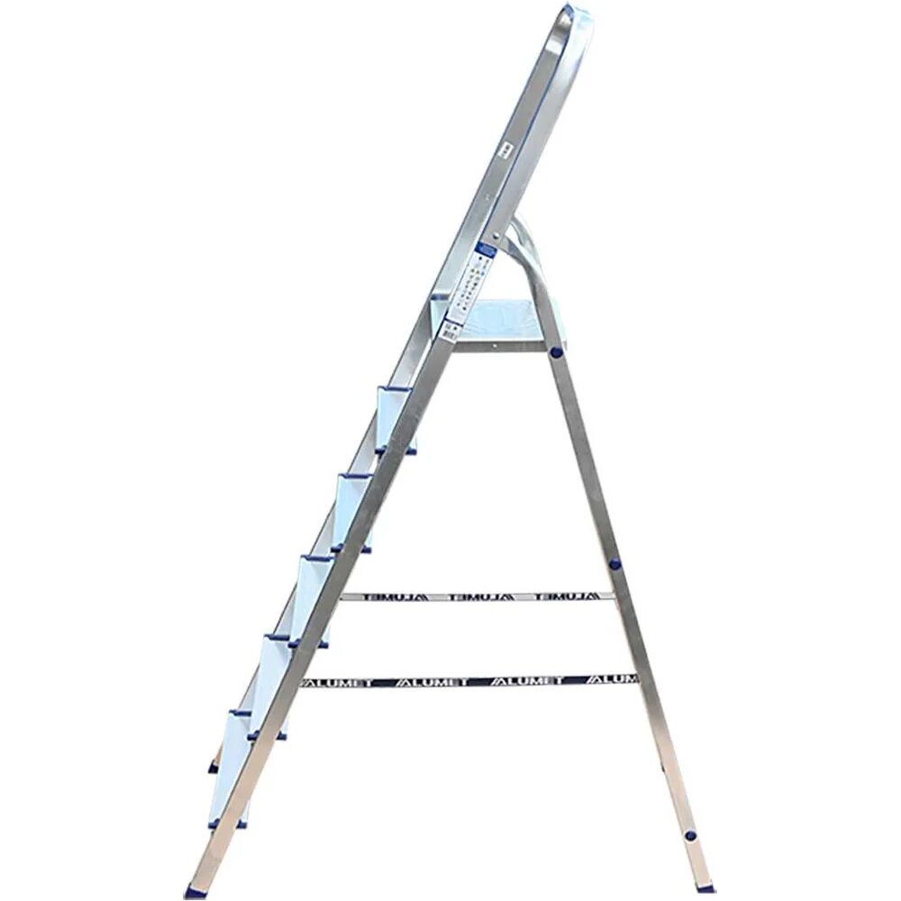 Алюминиевая стремянка Алюмет 6 ступеней. Серия AM706 надежной конструкции