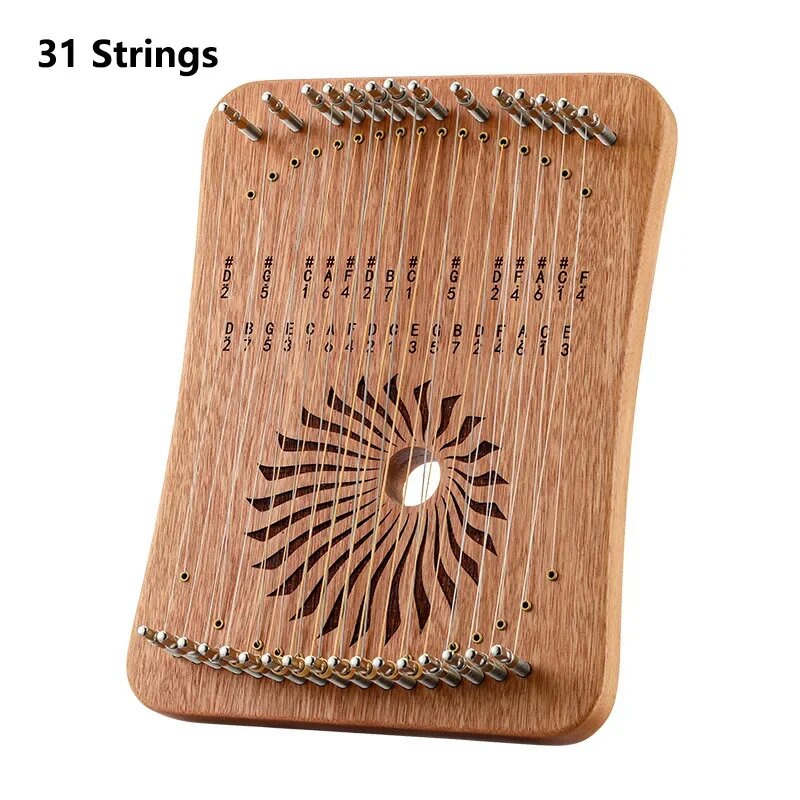 Hluru 17/31 Strings Lyre Harp