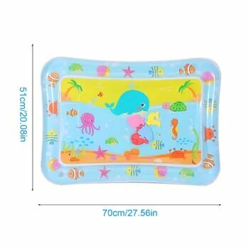 Детский развивающий водный коврик/надувной акваковрик для малышей