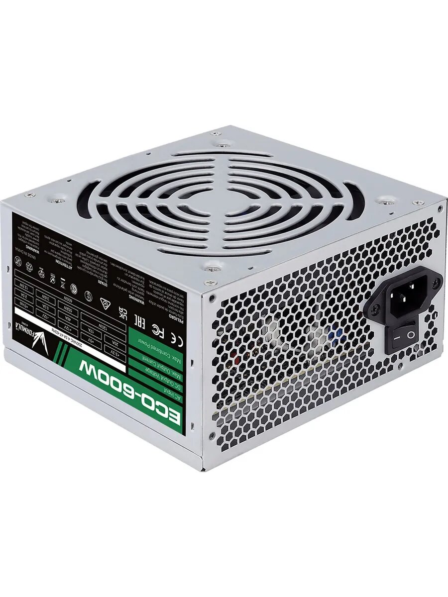 Блок питания ECO-600W 600 Вт 20+4 pin 4+4 pin CPU 4 SATA