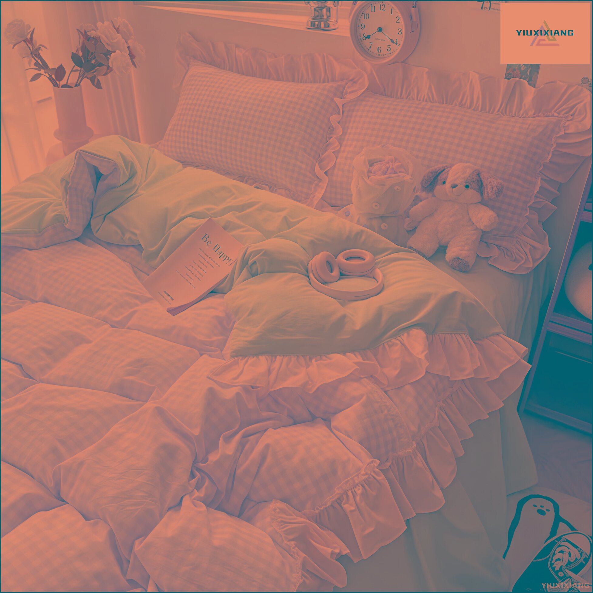 Эксклюзивный комплект постельного белья Princess Style 4 предмета из полиэстера 180x220 в розовом цвете