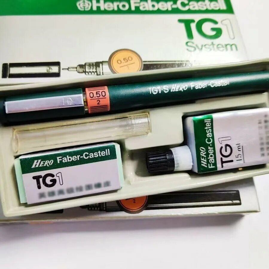 Рапидограф Hero 0.5mm для точных чертежей, черная тушь, набор для контурной графики, Staedtler и Centropen