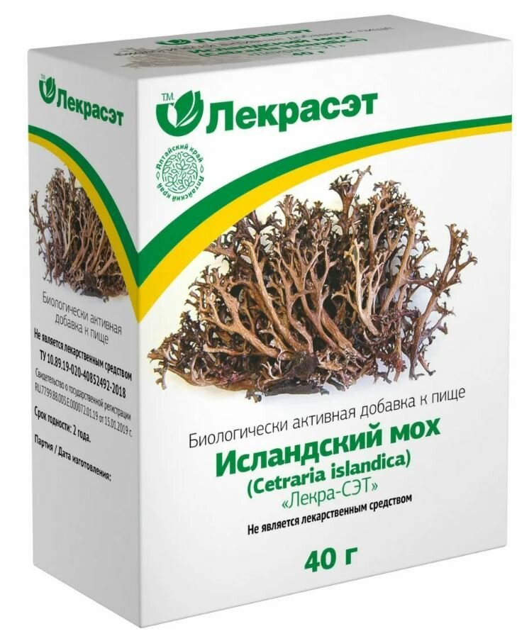 Пищевая добавка Лекра-СЭТ "Исландский мох", в коробке, 40 г