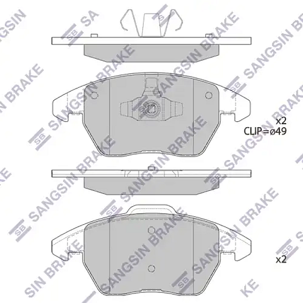 SANGSIN BRAKE sp2098a колодки торм. дисковые hi-q Citroen (Ситроен) c4 II (b7) 09- (d1749)
