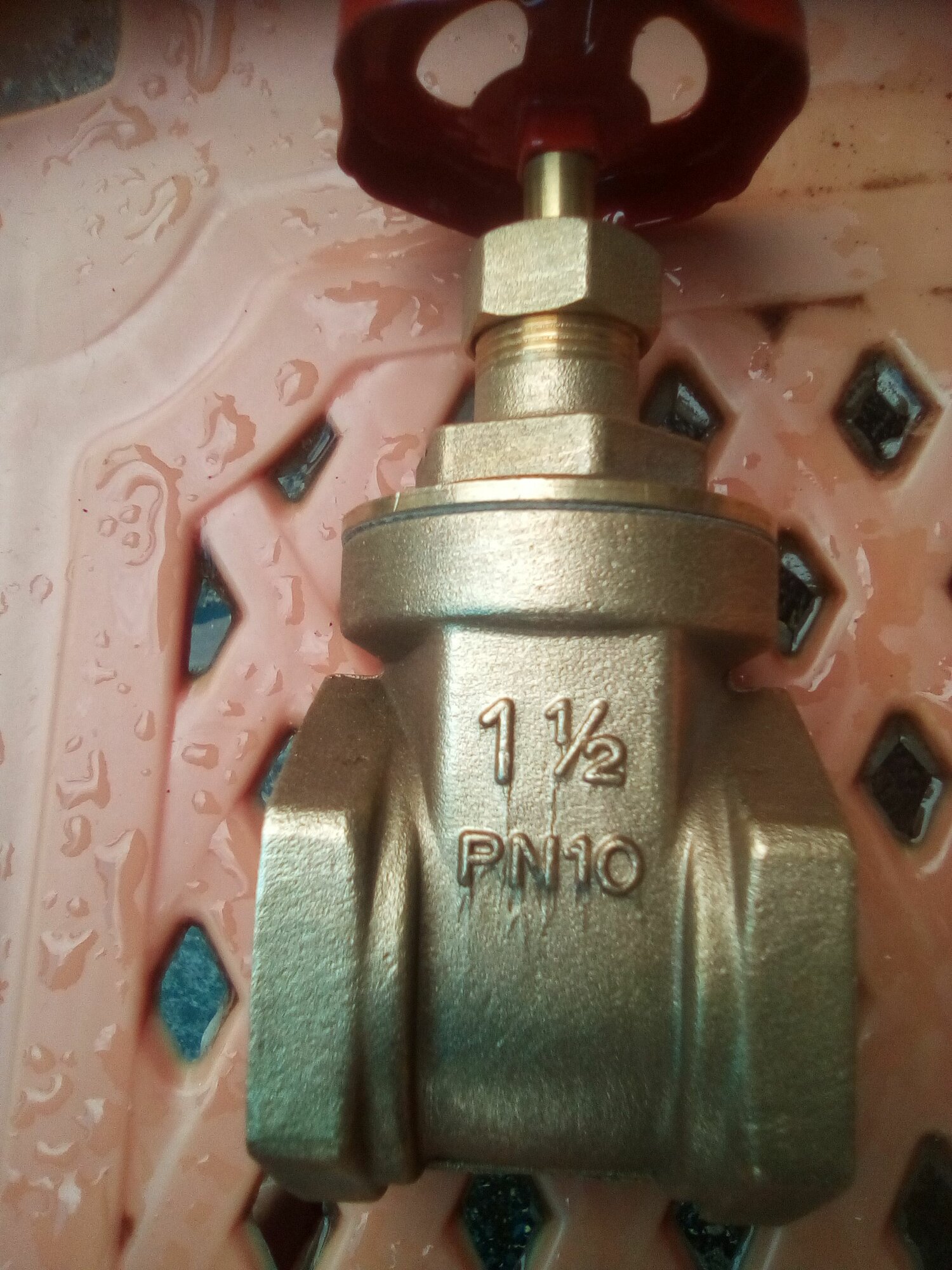 Задвижка клиновая латунная среднего типа 1 1/2" ВВ PN10 VIEIR вентильная